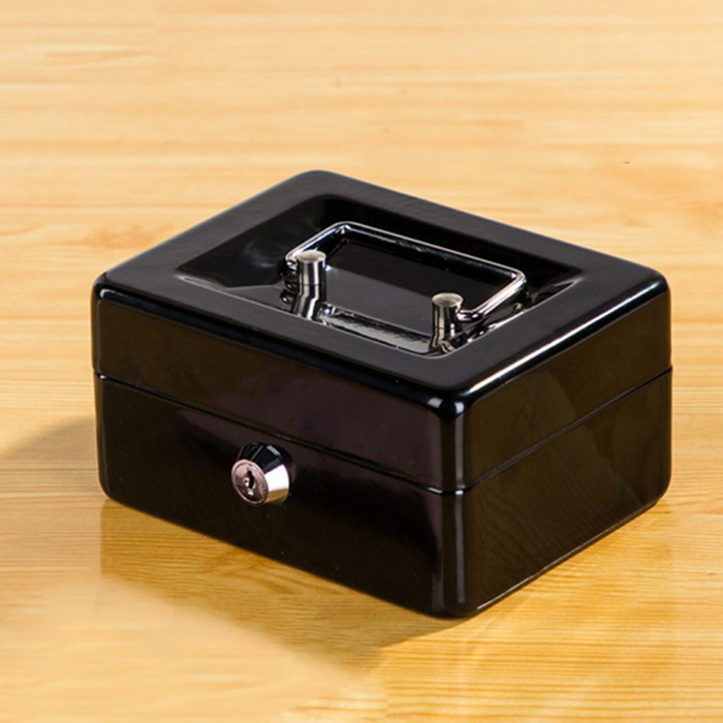 Petty With Key Security Metal Carry Tin Cash Tray Drawer Money Deposit ...