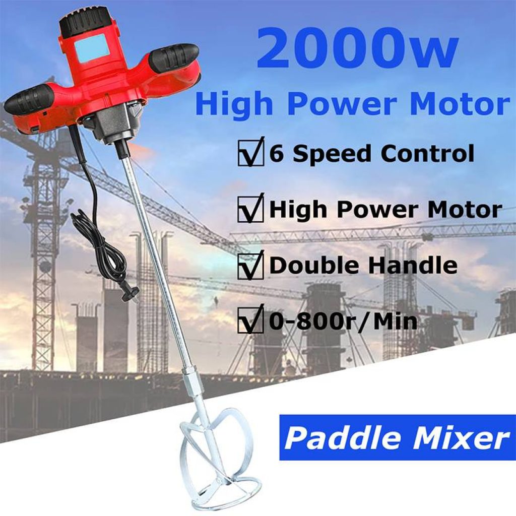 Industrial Grade Mixer Electric Speed Control Handheld Paint Cement ...